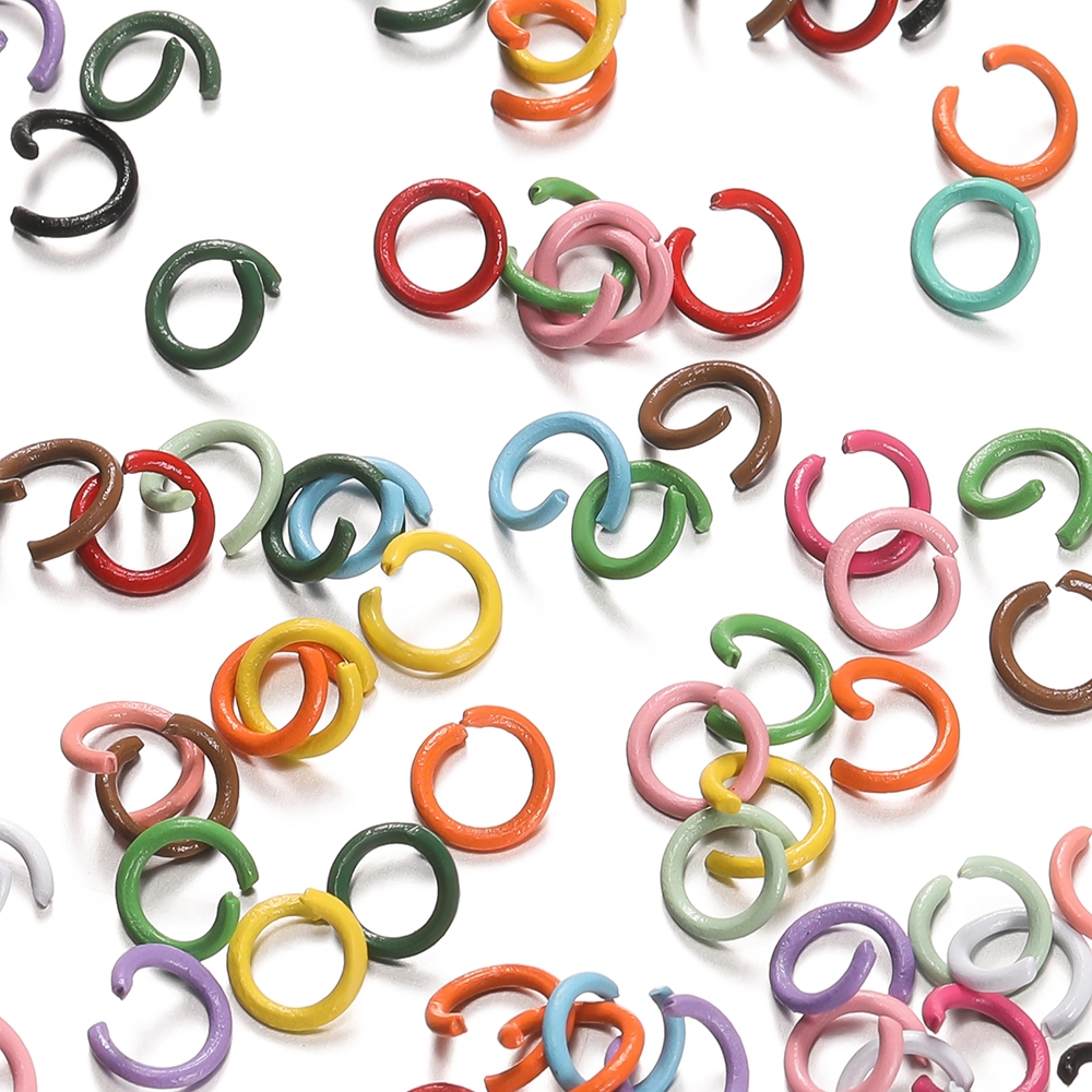 St. kunkka 200pcs0.9 * 6mm Iron Paint Open Ring Multiple Colors ...