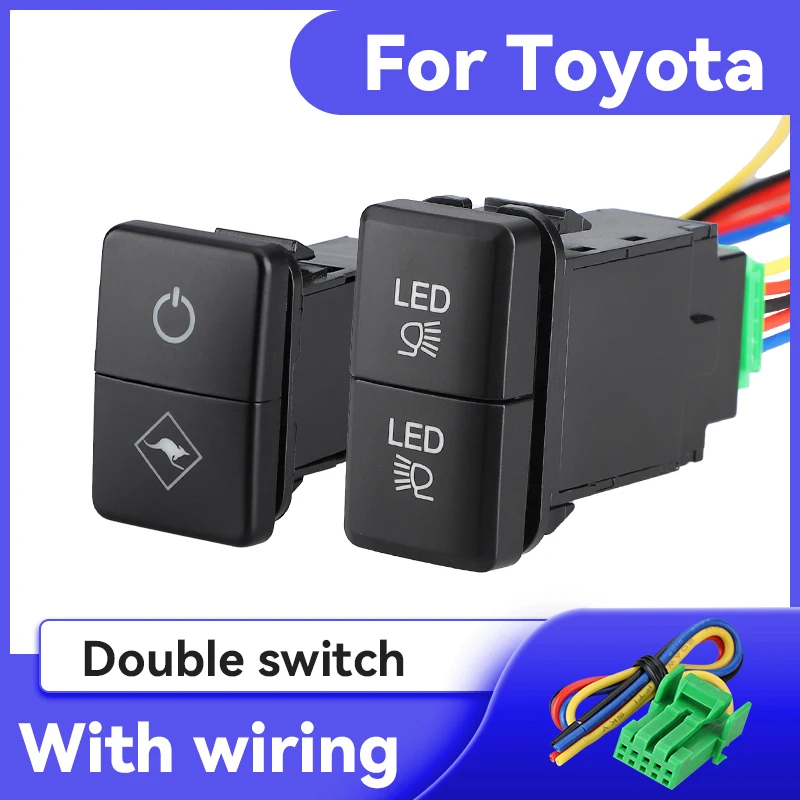 Double Button Fog Light Switch Power On Off with Wire Interior ...