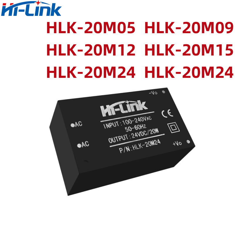 Hi-Link HLK-20M05 HLK-20M09 HLK-20M12 HLK-20M15 HLK-20M24 AC-DC power ...