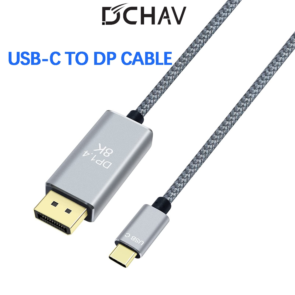 8K USB-C to DisplayPort Cable 6-Foot 4K@144Hz 8K@60Hz 5K 2K@165Hz USB ...