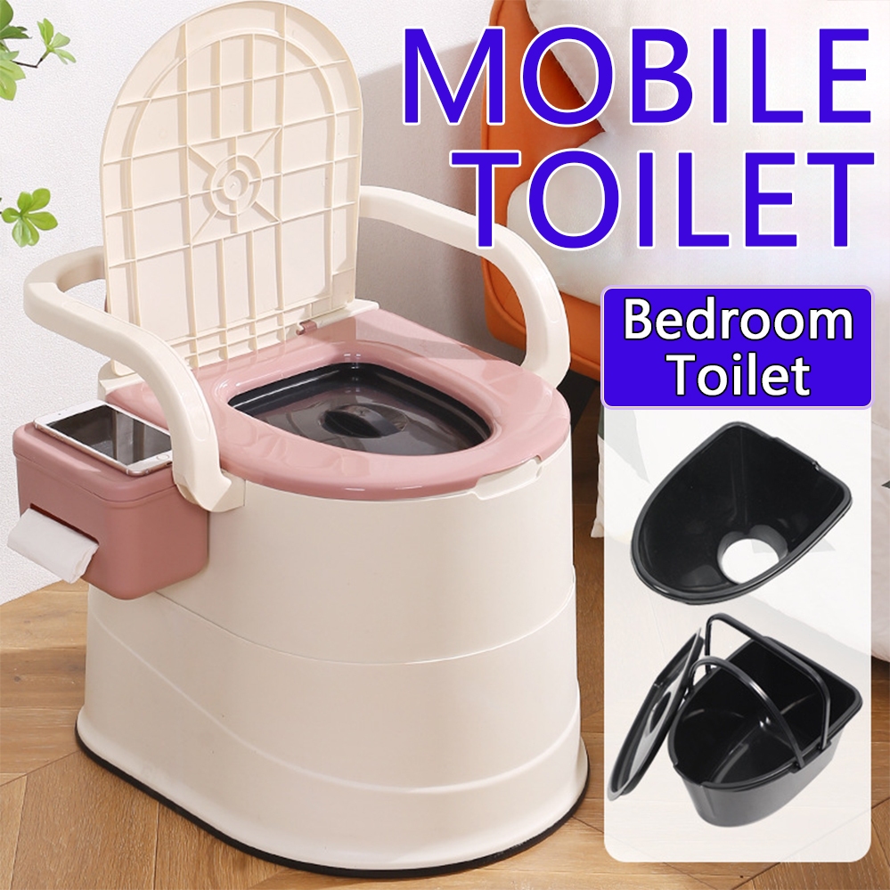 2 in 1 Toilet Bowl Portable Toiet Seat Plastic for Elderly Pregnant ...