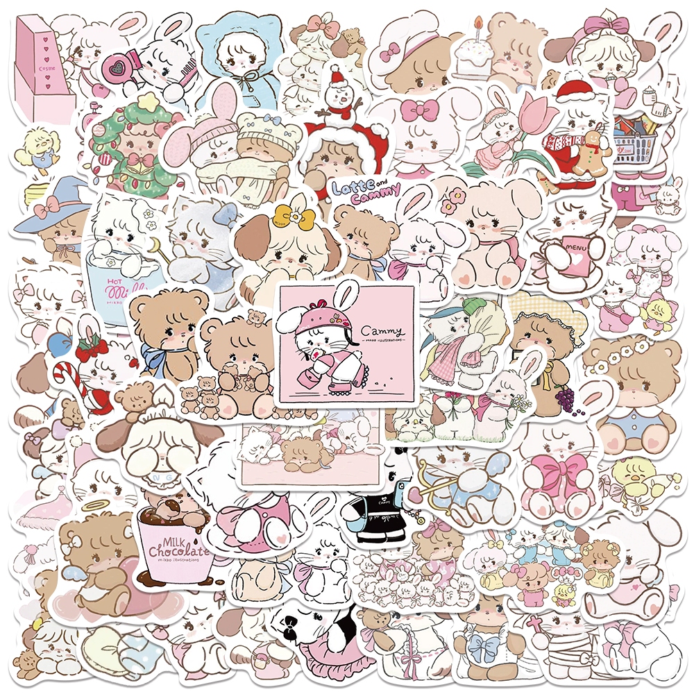 60 Piece Funny Mikko DIY Creative Motor Stickers Car Stickers Helmater ...