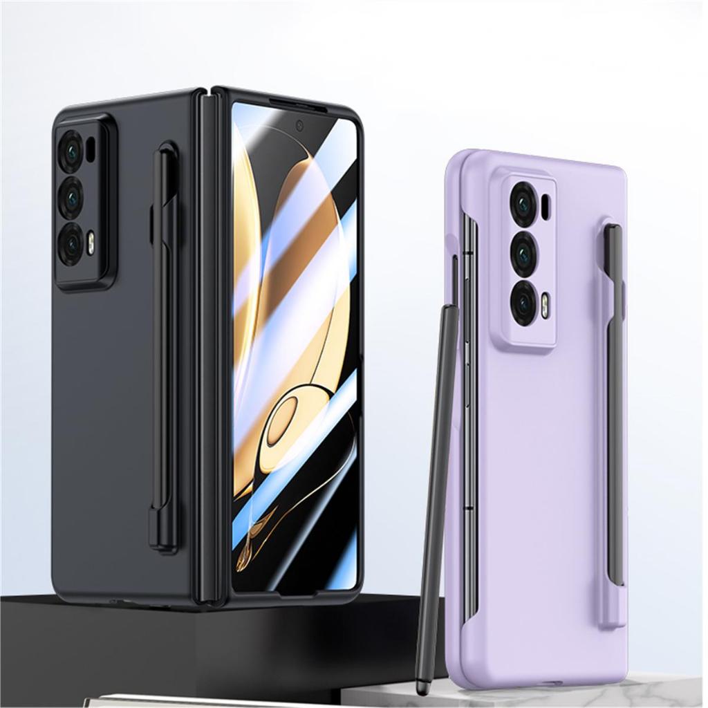 Solid Color Tempering Glass Phone Case For Honor Magic V2 PC Hard Shell ...