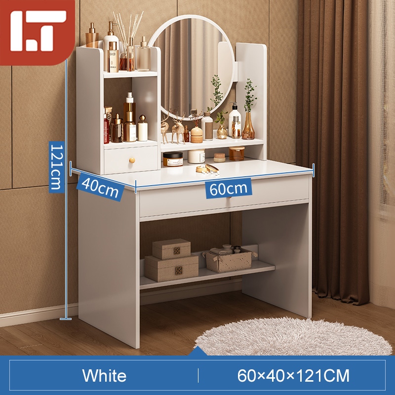 Dressing Table Meja Makeup Mirror Led Light Makeup Table Dressing Table ...
