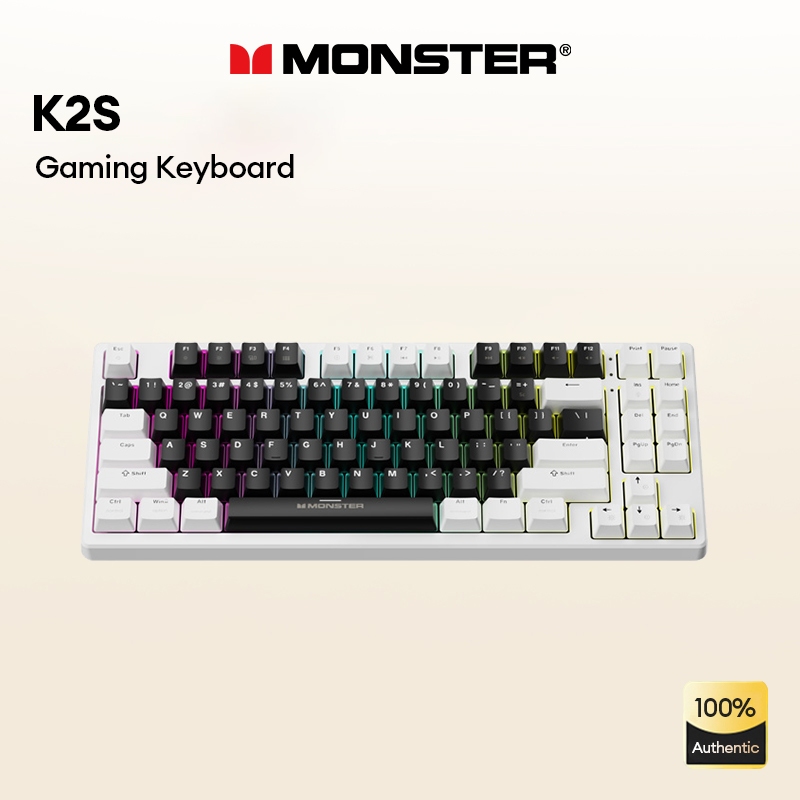 Monster K2S Gaming Mechanical Keyboard Smart Compatible USB Stable ...