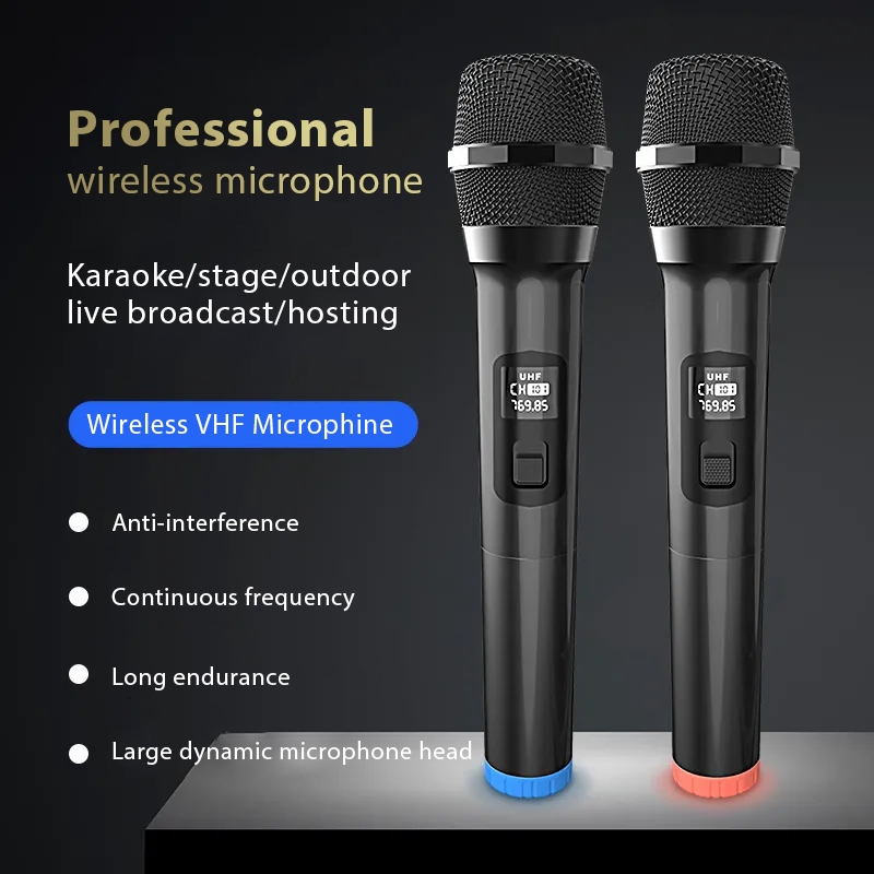 WX-038 Professional VHF Wireless Microphone Karaoke Mic Cordless ...