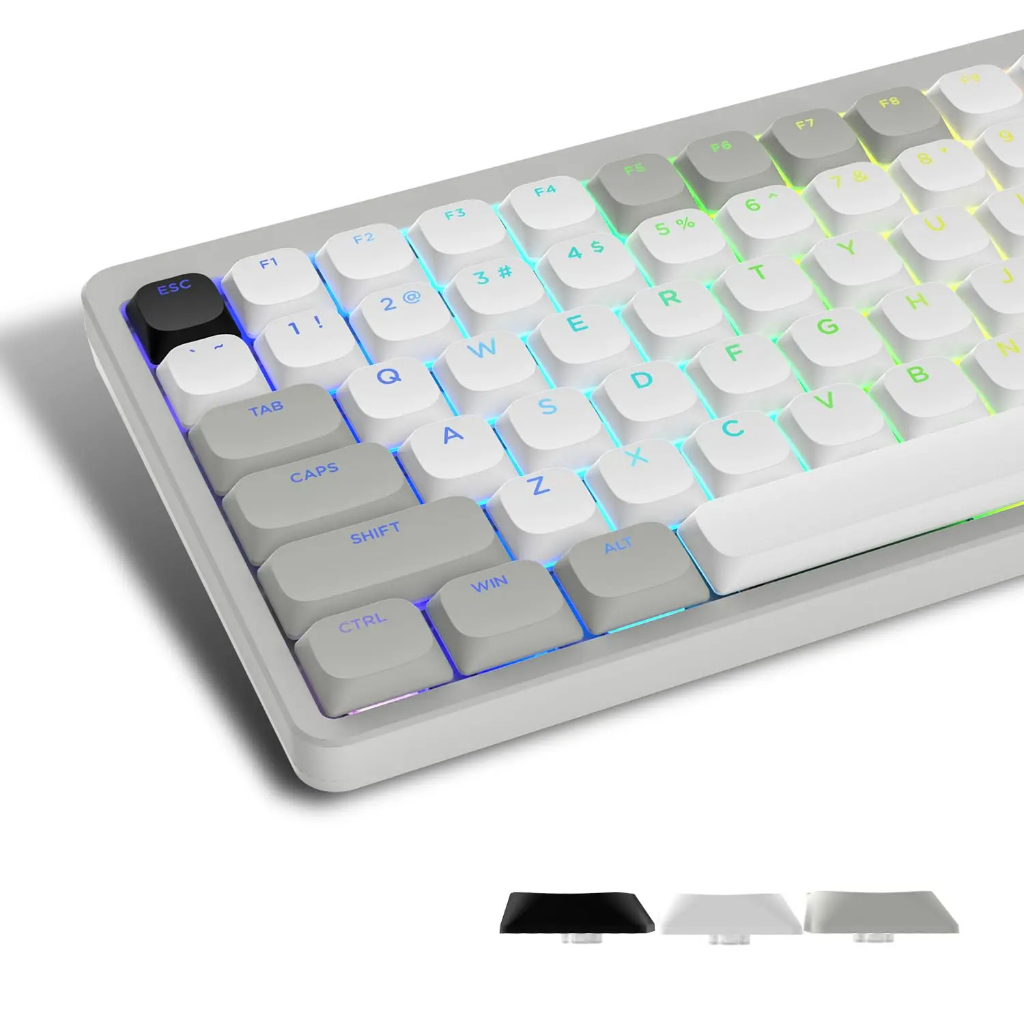 WOMIER 143 Keys PBT Low Profile Keycaps Shine Through RGB Backlit Key ...
