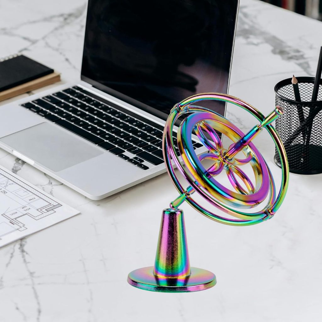 Gyroscope Toy Metal Anti Gravity Rotating Desk Gyroscope Flying Motion ...