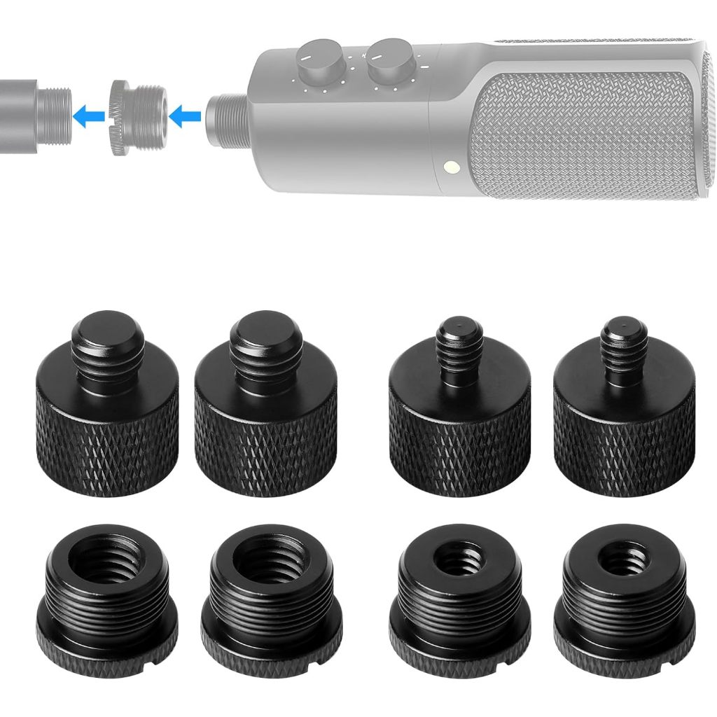 8 Pieces Mic Stand Adapter 5/8 Female to 3/8 Male and 3/8 Female to 5/8 ...