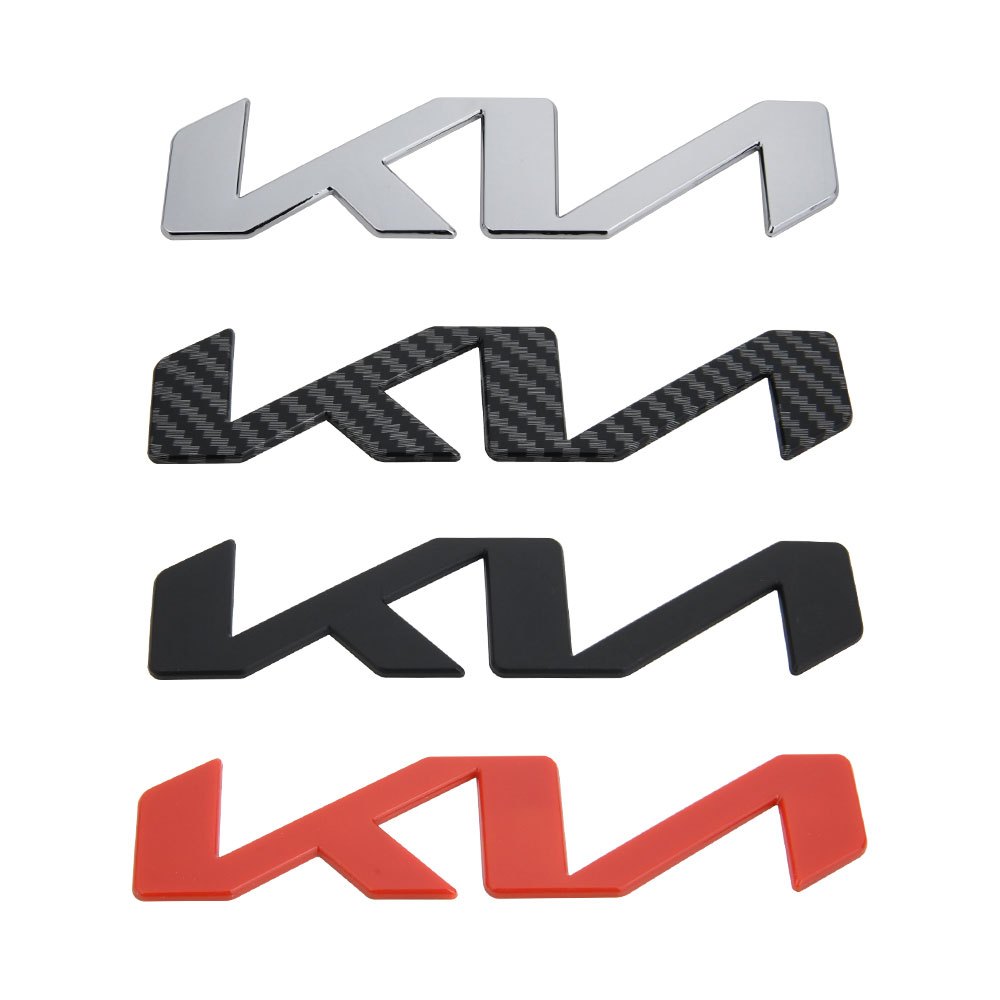 3D Car Badge Sticker Front & Rear Sign Plastic KIA Logo Emblem Decal ...