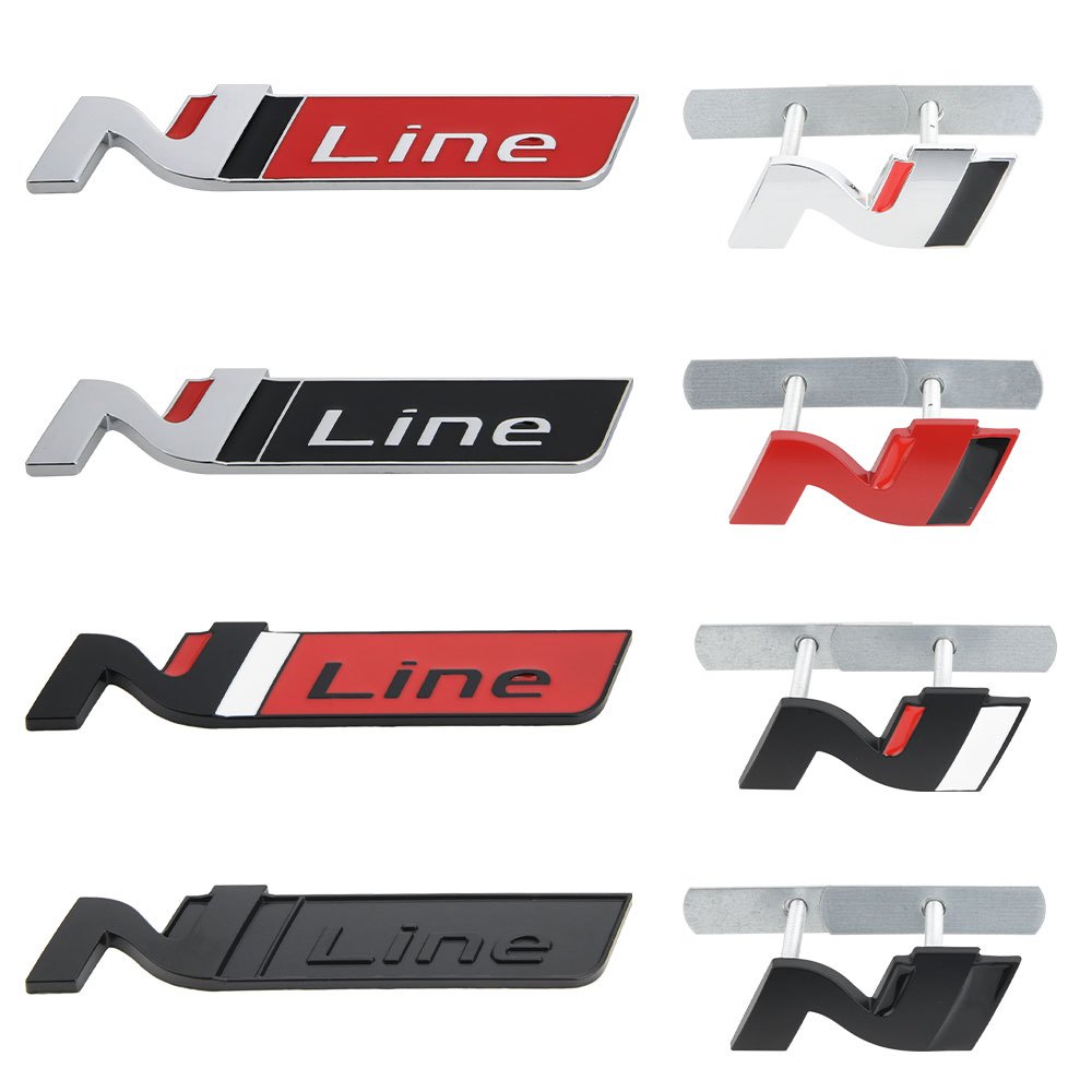3D Metal Car Sticker Front & Rear Sign N LINE Logo Emblem Decal Hood ...