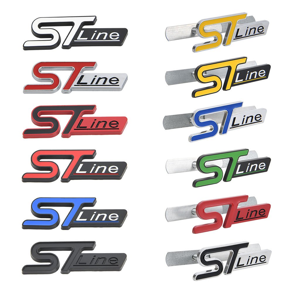 Metal 3D Front & Rear Sticker ST LINE Badge Decal Hood Grille STLINE ...