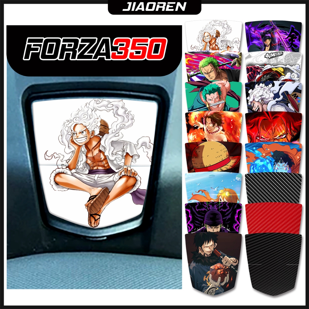 honda forza 350 tank cover one piece sticker decals luffy zorro carbon ...