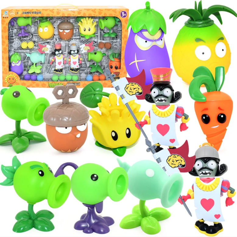 PLANTS VS ZOMBIES 2 Toys Full Set Auberninja Eggplant Acorn Pineapple ...