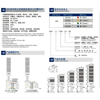 Tower light three color warning light machine signal indicator tower ...