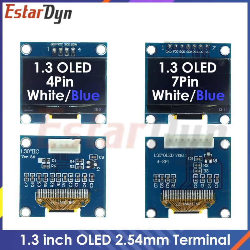 1.3" OLED module white/Blue color 128X64 1.3 inch OLED LCD LED Display ...