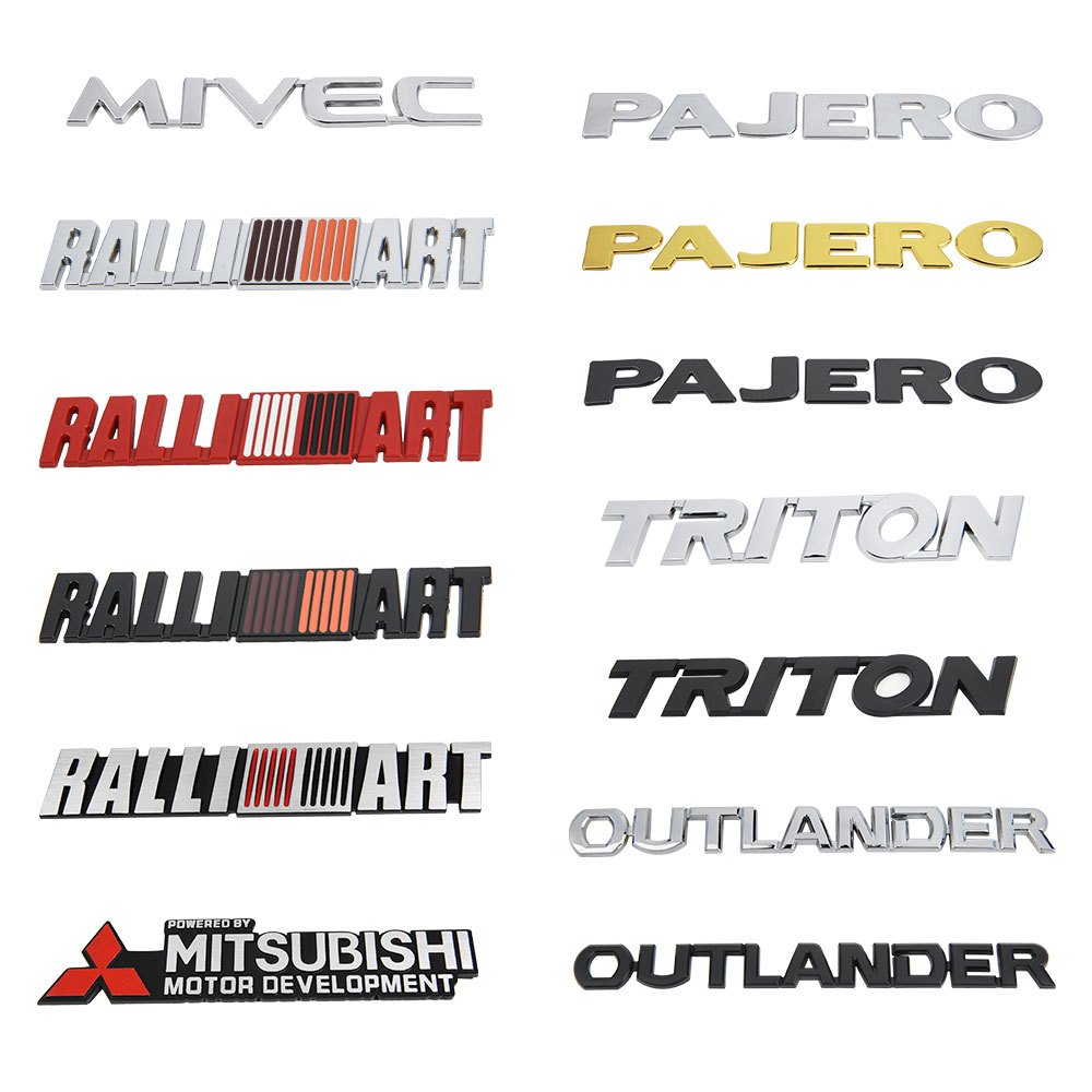 3D Emblem Front & Rear Sticker RALLIART MIVEC Badge Decal Stickers For ...