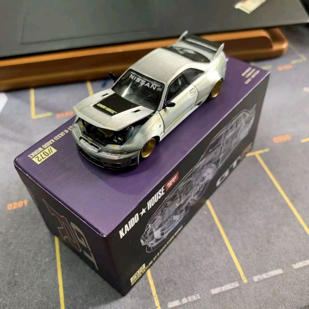 Mini GT1: 64 Nissan Nissan Skyline GT-R R33 Open Cover Car Model Hidden ...