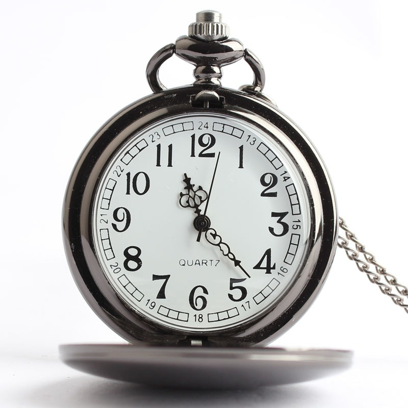 New fashionable antique black gold glossy retro antique pocket watch ...