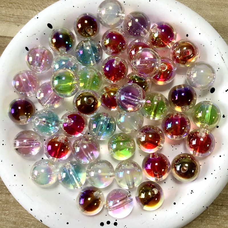 50pcs multi color 16mm beads DIY beads transparent acrylic beads DIY ...