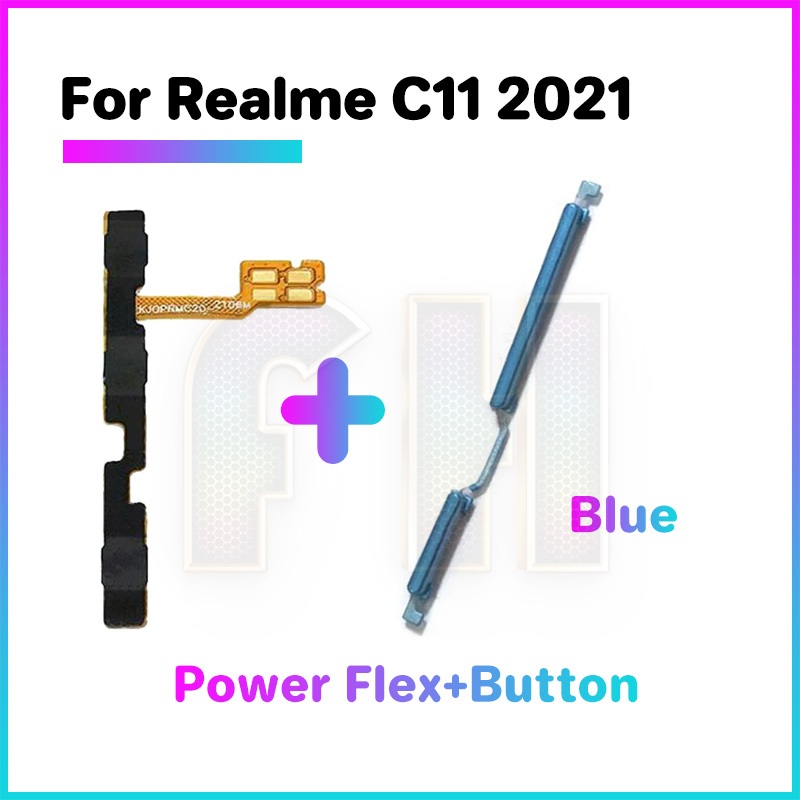 Power Volume button flex For Realme C11 2021 Switch Power ON OFF Key Mute Volume control Button ...