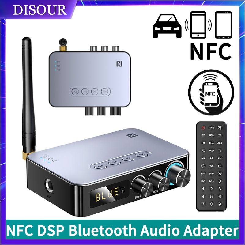 NFC Bluetooth Audio Adapter DSP Decoding Receiver Transmitter 3.5mm AUX ...