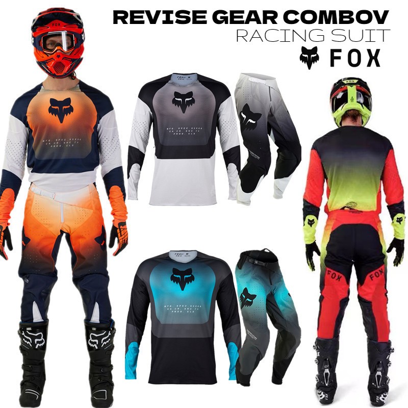 FOX 2024 360 REVISE NAVY / ORANGE GEAR SET MX Off Road Clothing Dirt ...