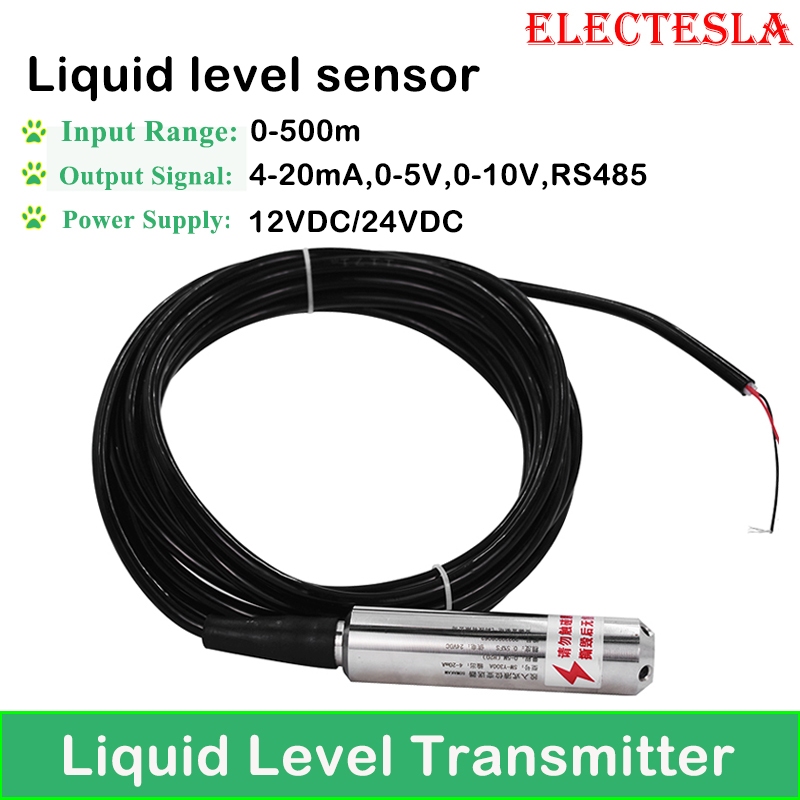 Submersible Tank Water Level Sensor 4 20ma 0-10V RS485 Water Liquid ...