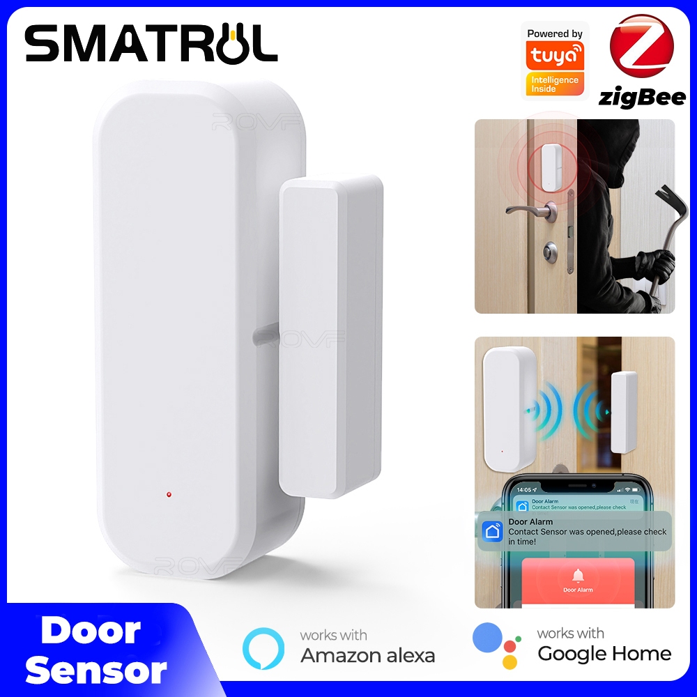 SMATRUL tuya Zigbee Smart Door Sensor Wireless Door Window magnet ...