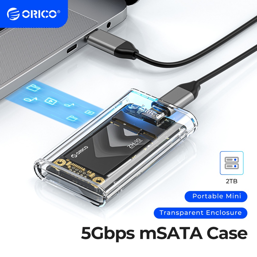 ORICO mSATA SSD Enclosure USB 3.1 5Gbps SATA to Type C SSD HDD Case ...