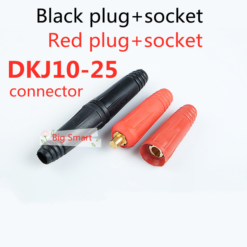 DKJ10-25 Welding Cable Connector Plug Quick Fitting 10-25 Male + Female ...