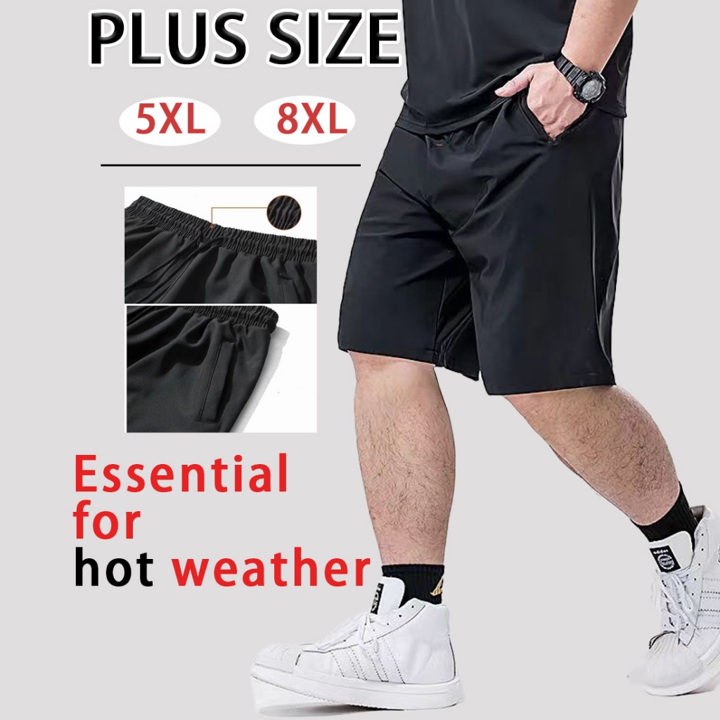 【Local Delivery,5XL-8XL】Plus Size for men stretchable shorts high ...