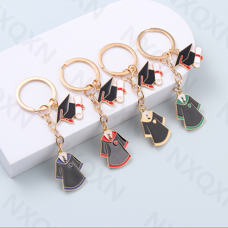 Graduation Season Keychain Graduated Dress Bachelor's Hat Enamel Alloy ...