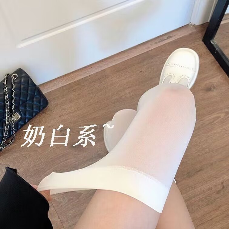 Over-the-knee Socks Milk White Spring Summer Stockings jk Thin White ...