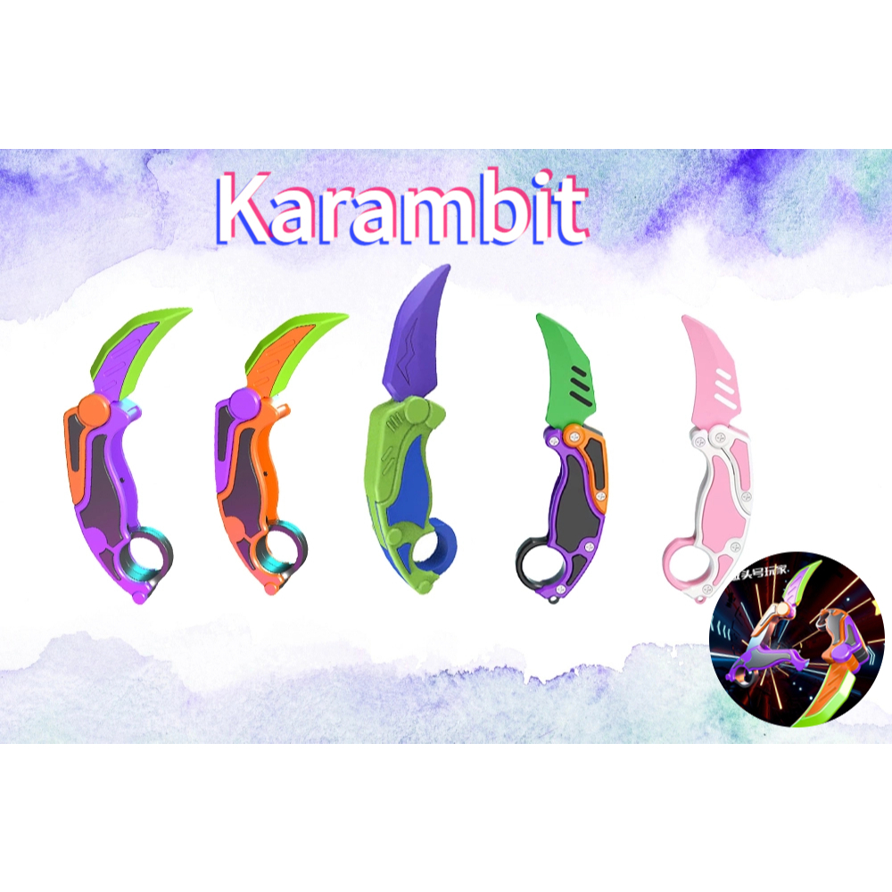 3D Gravity Folding Claw Knife Gravity Carrot Knife Fidget Toys Karambit ...