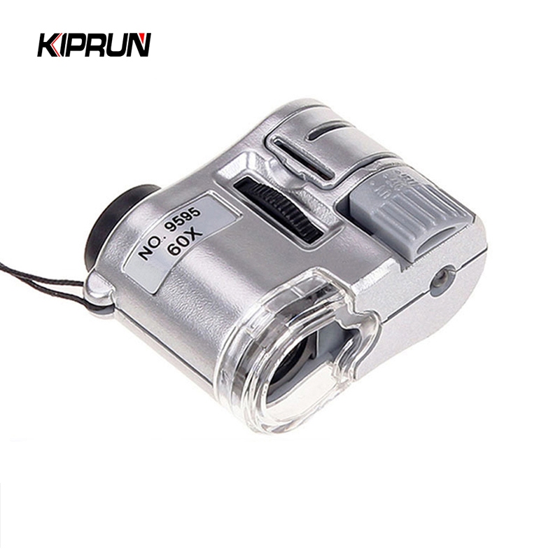 KIPRUN 60X Handheld Magnifying Glass, Mini Pocket Microscope Loupe ...