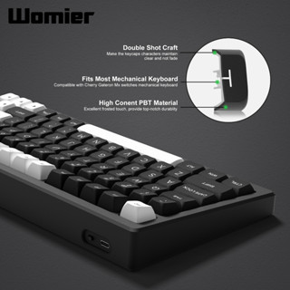 WOMIER WOB 189 Keys Keycaps, ISA Profile PBT Double Shot Key Cap for 60 ...