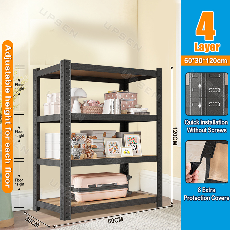 3/6 Tier Metal Boltless Rack Home kitchen Store Storage Rack Warehouse ...