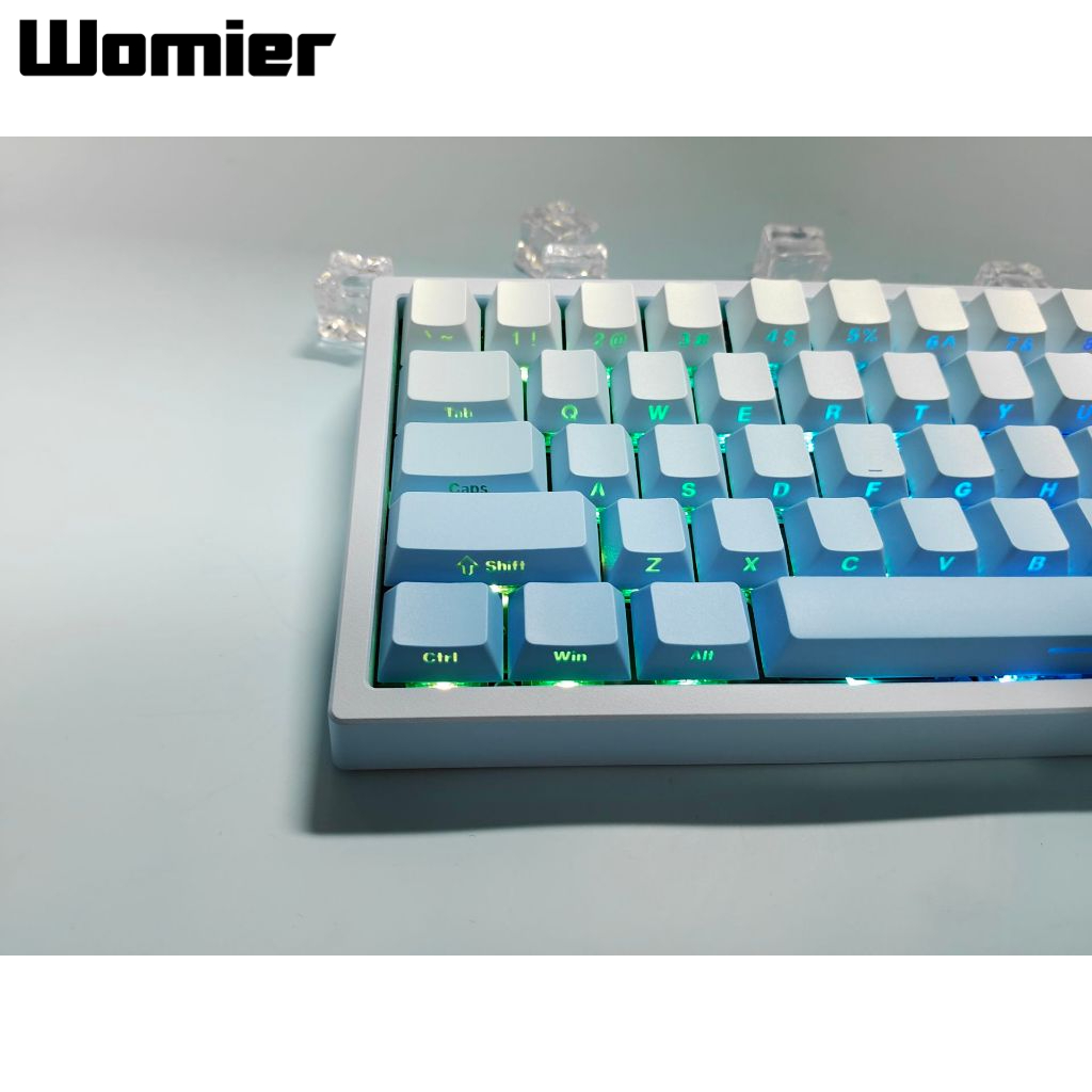 WOMIER Side Printed Keycaps 136 Keys Shine-through Double Shot PBT Key ...
