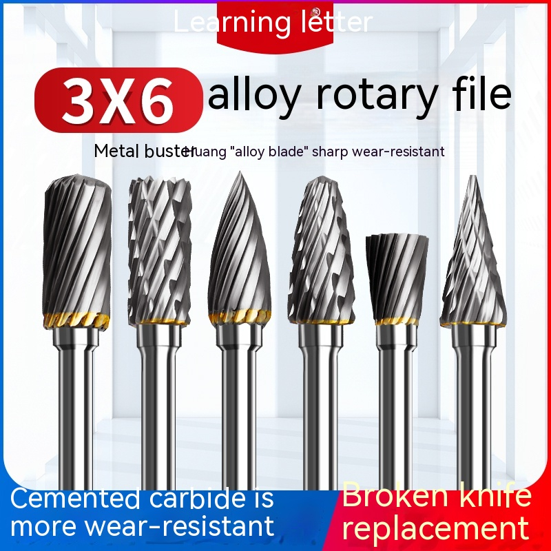 3 * 6mm hard alloy rotary file grinding cutter, 1 electric rotary file ...