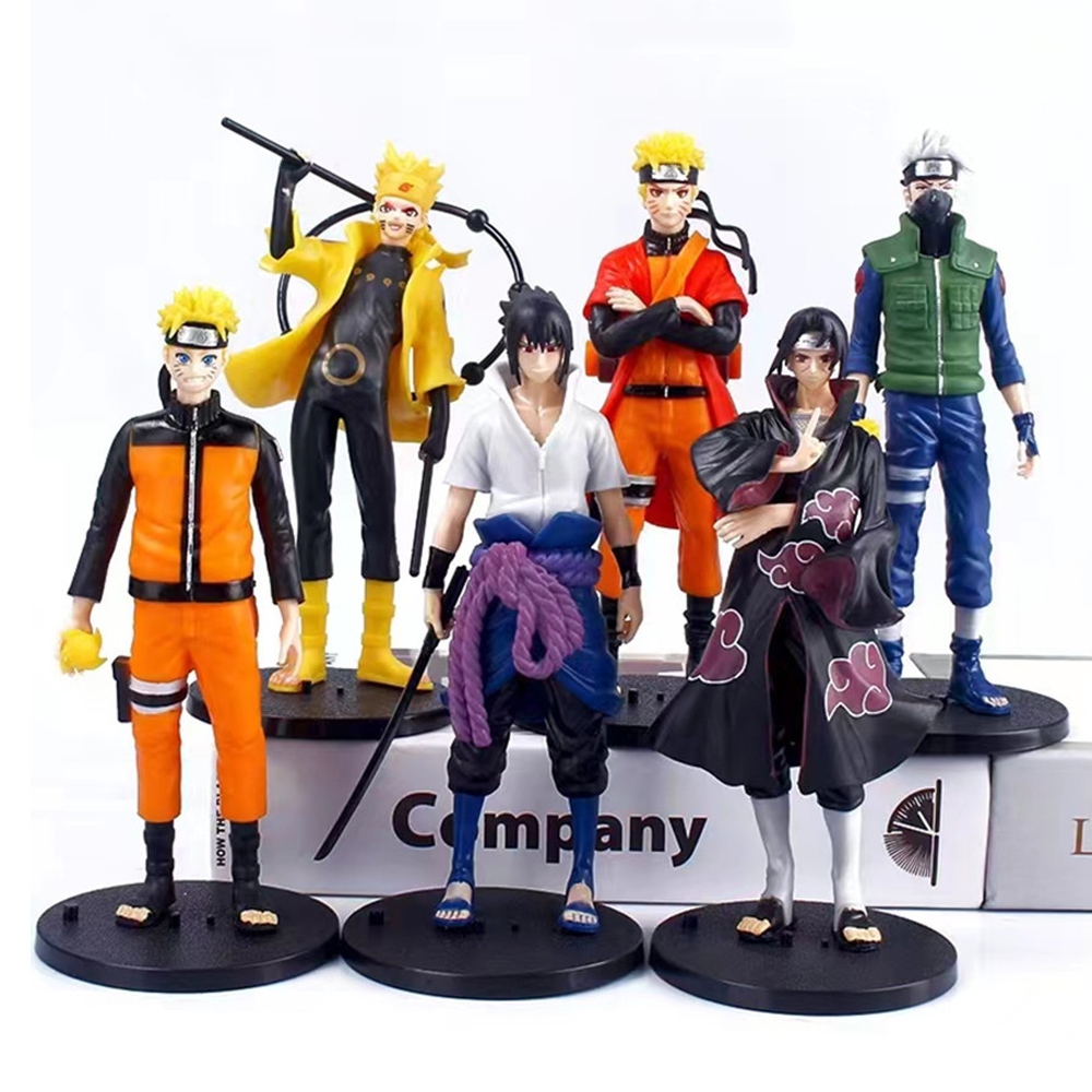 6Pcs/Set Anime Naruto Figure Uzumaki Naruto Uchiha Itachi Sasuke ...