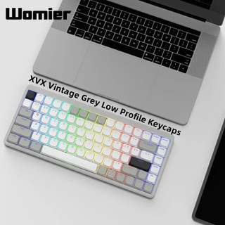 WOMIER 143 Keys PBT Low Profile Keycaps Shine Through RGB Backlit Key ...