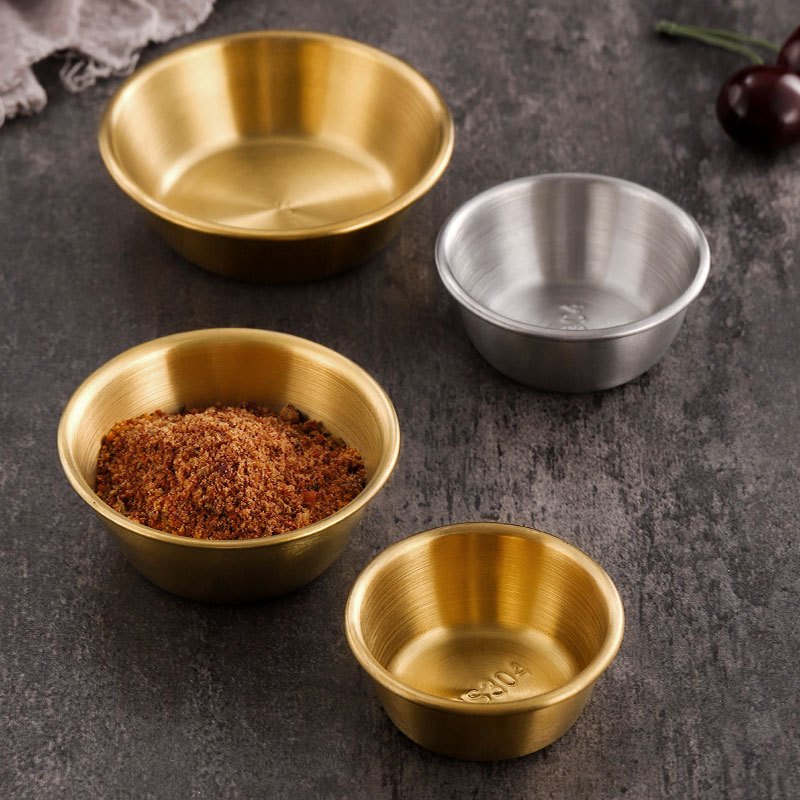 Oukeai Korean Style 304 Stainless Steel Seasoning Dish Soy Sauce Dish ...
