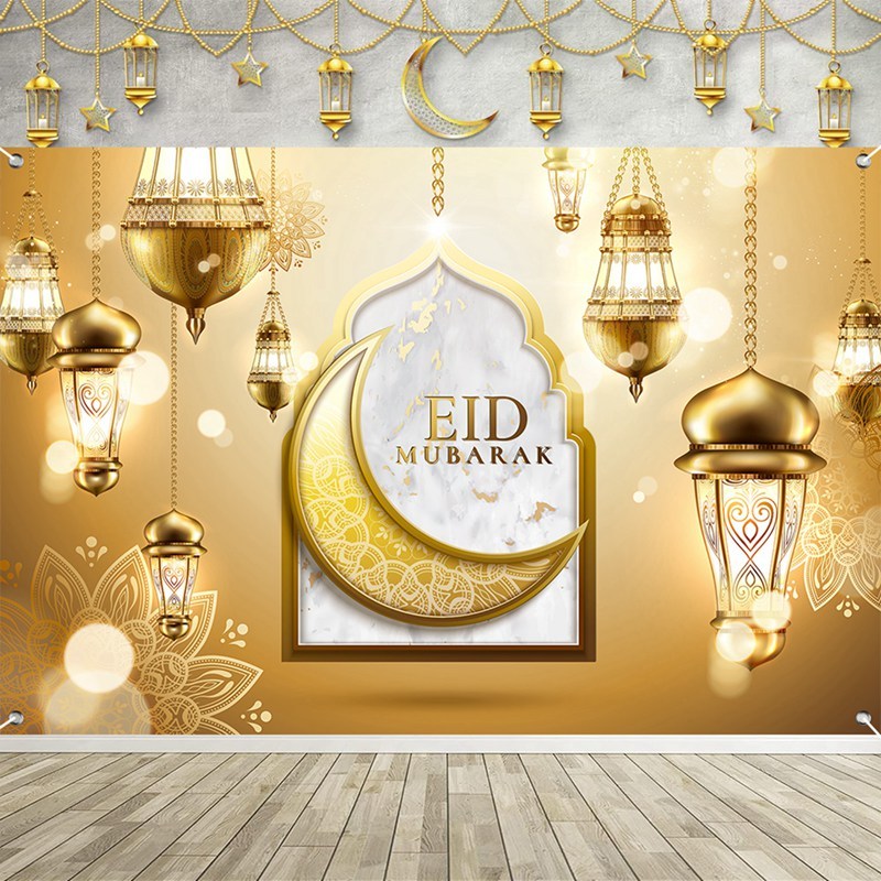 150*100cm Raya Decoration Backdrop Hari Raya Vinyl Background Cloth ...