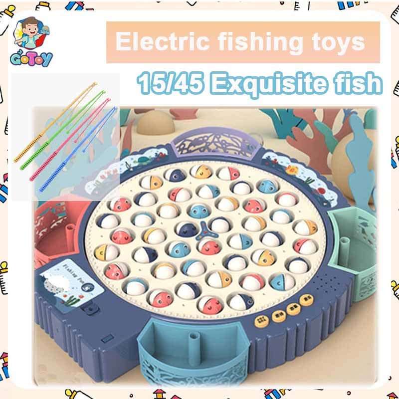 【15/45 Fish Magnetic Fishing Toy】Magnet Automatic Fishing Toy Catch ...