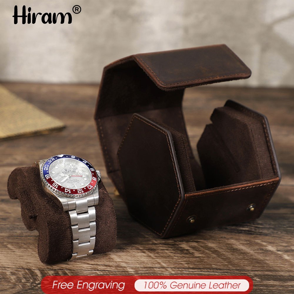 Luxury Leather Watch Box Organizer Travel Watch Case Storage Retro ...