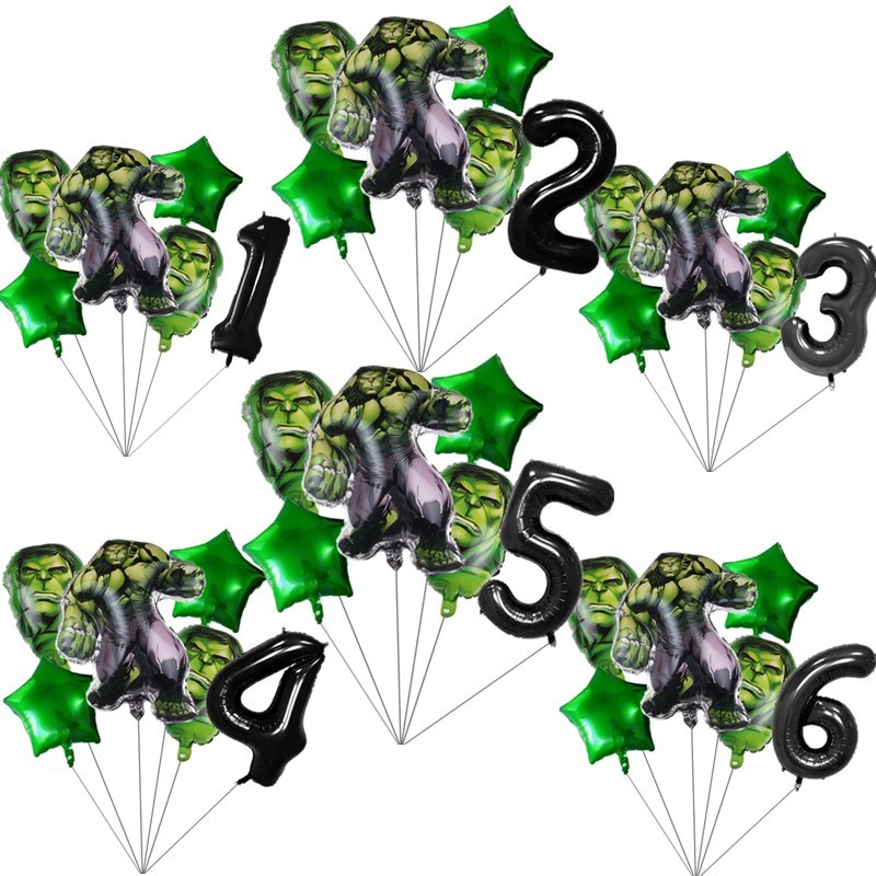 6pcs Superhero Hulk Theme Party Decoration Balloons Birthday Party ...