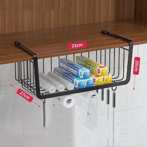 Kitchen hangers hanging baskets under table closets Tiered divider ...