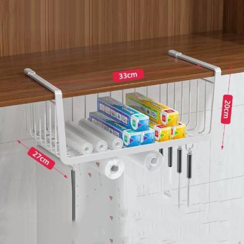 Kitchen hangers hanging baskets under table closets Tiered divider ...