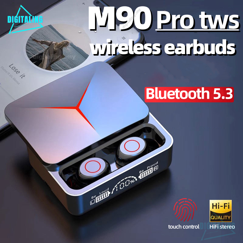 TWS M90 M10 5.3 Bluetooth earphone with Mic transparent Wireless ...